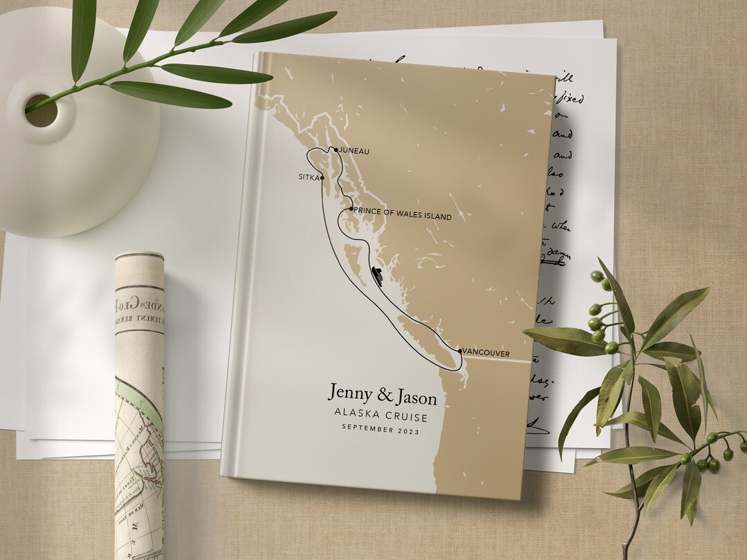 Custom Map Alaska Cruise Travel Journal Personalised A5 - Etsy