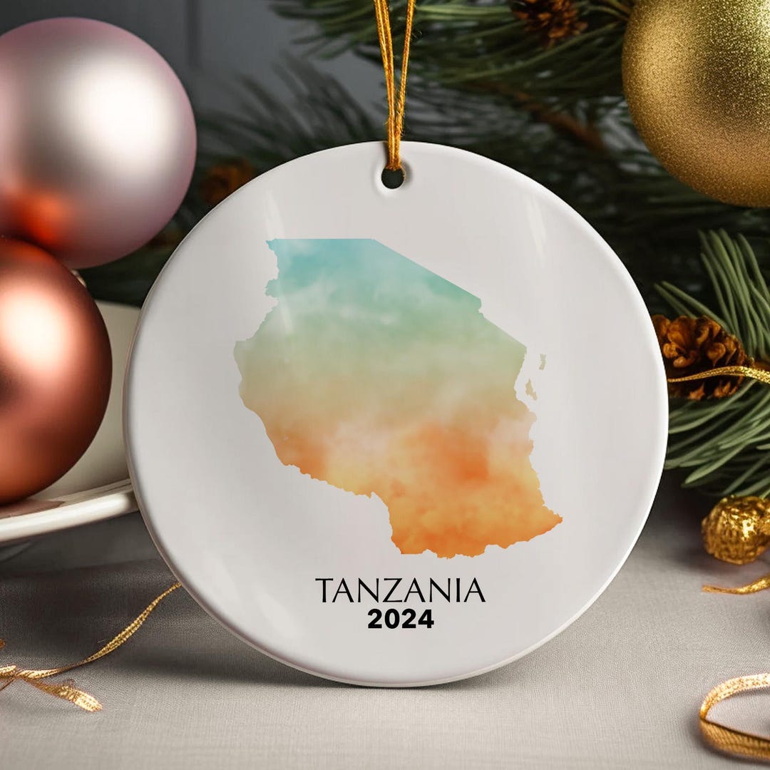 Tanzania Personalised Christmas Tree Ornament Christmas Decoration Gift ...