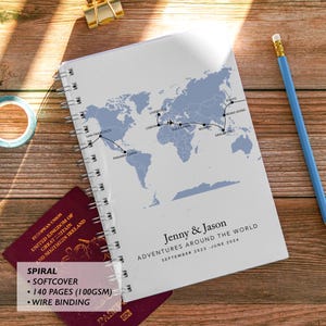 Custom Map Australia Travel Journal Personalised Notebook Bucket List ...