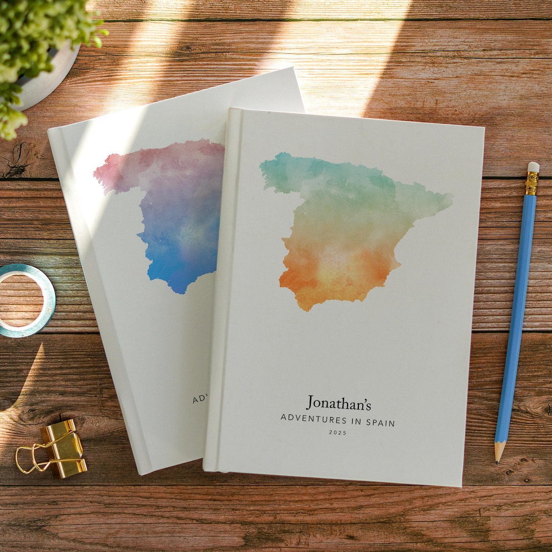 Spain Travel Journal Personalised Notebook Travel Map Diary Travel ...