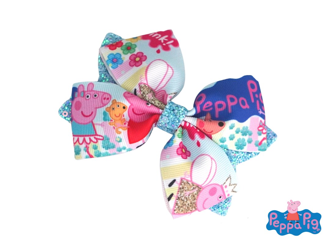 Peppa Pig Oink Hair Bow - Etsy