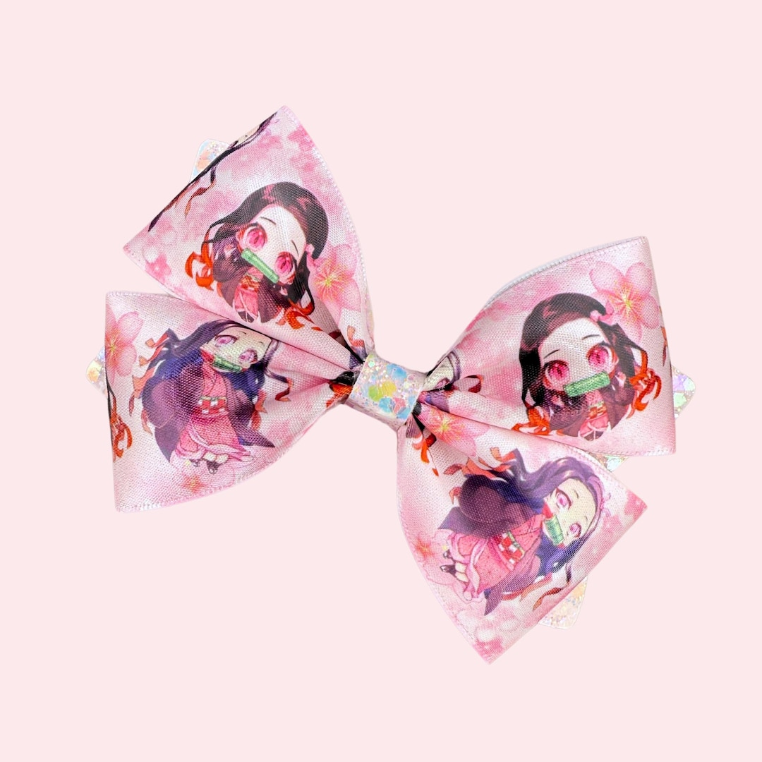 Demon Anime Nezuko Hair Bows - Etsy