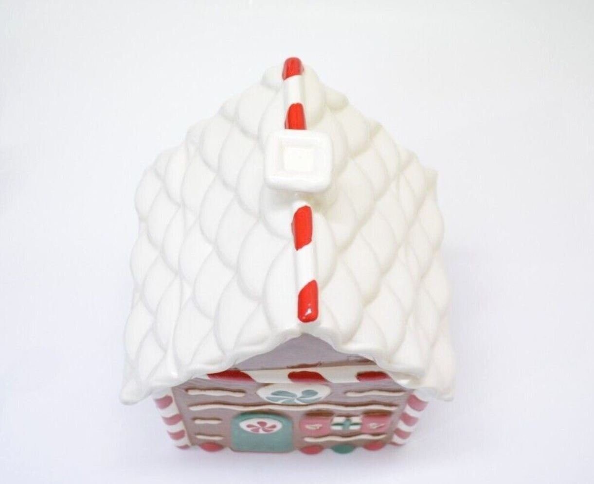 Vintage Gingerbread House Cookie Treat Jar Ceramic Kitchen Collectible ...