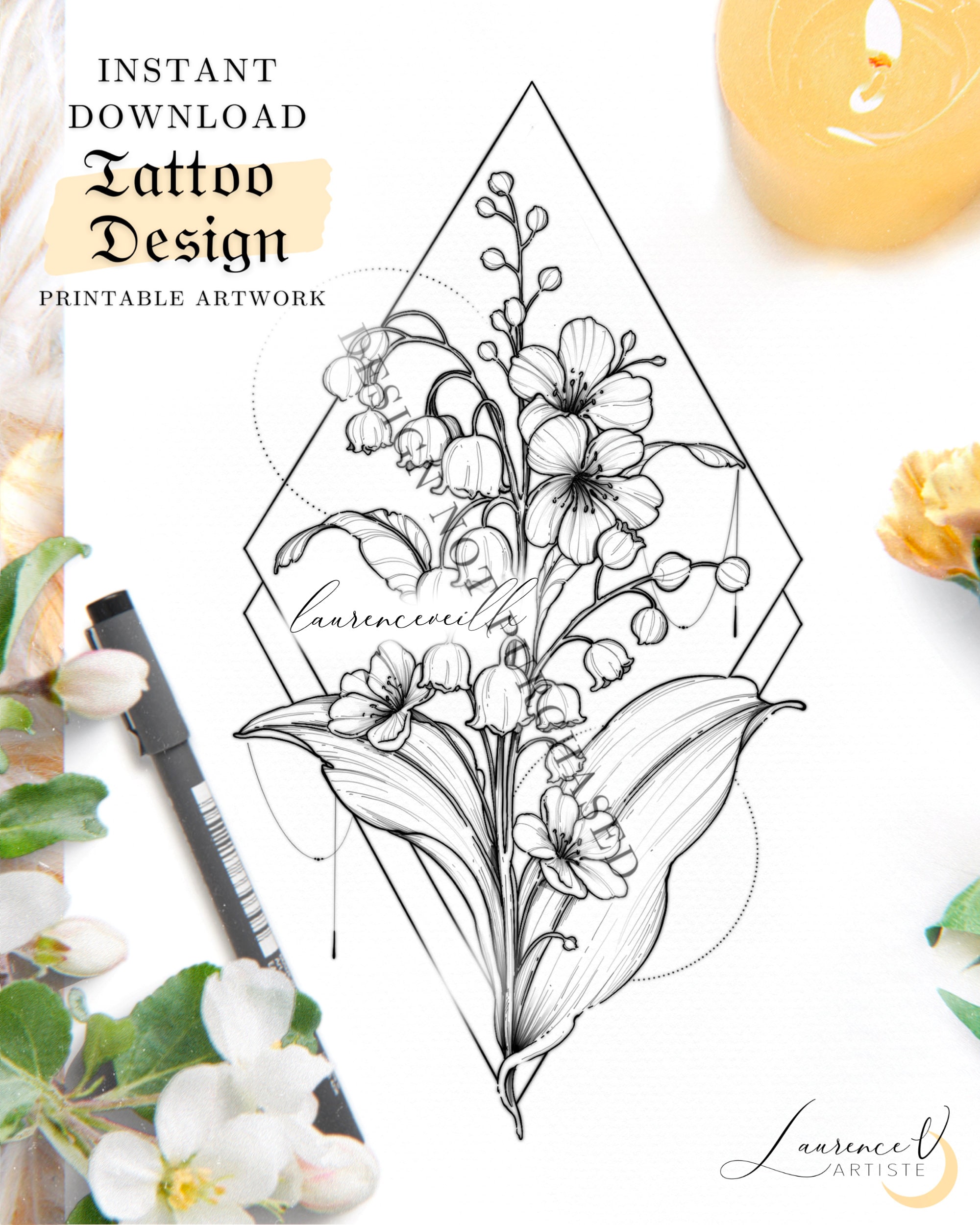 Printable Tattoo Design Instant Download Tattoo Design May - Etsy Canada