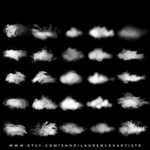 Procreate Brushes | Cloud Texture Effect Stamp Brush | Sky Sunset ...