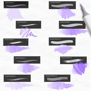 Alcohol Markers Procreate Brushes | Procreate Copic Brushes | Procreate ...