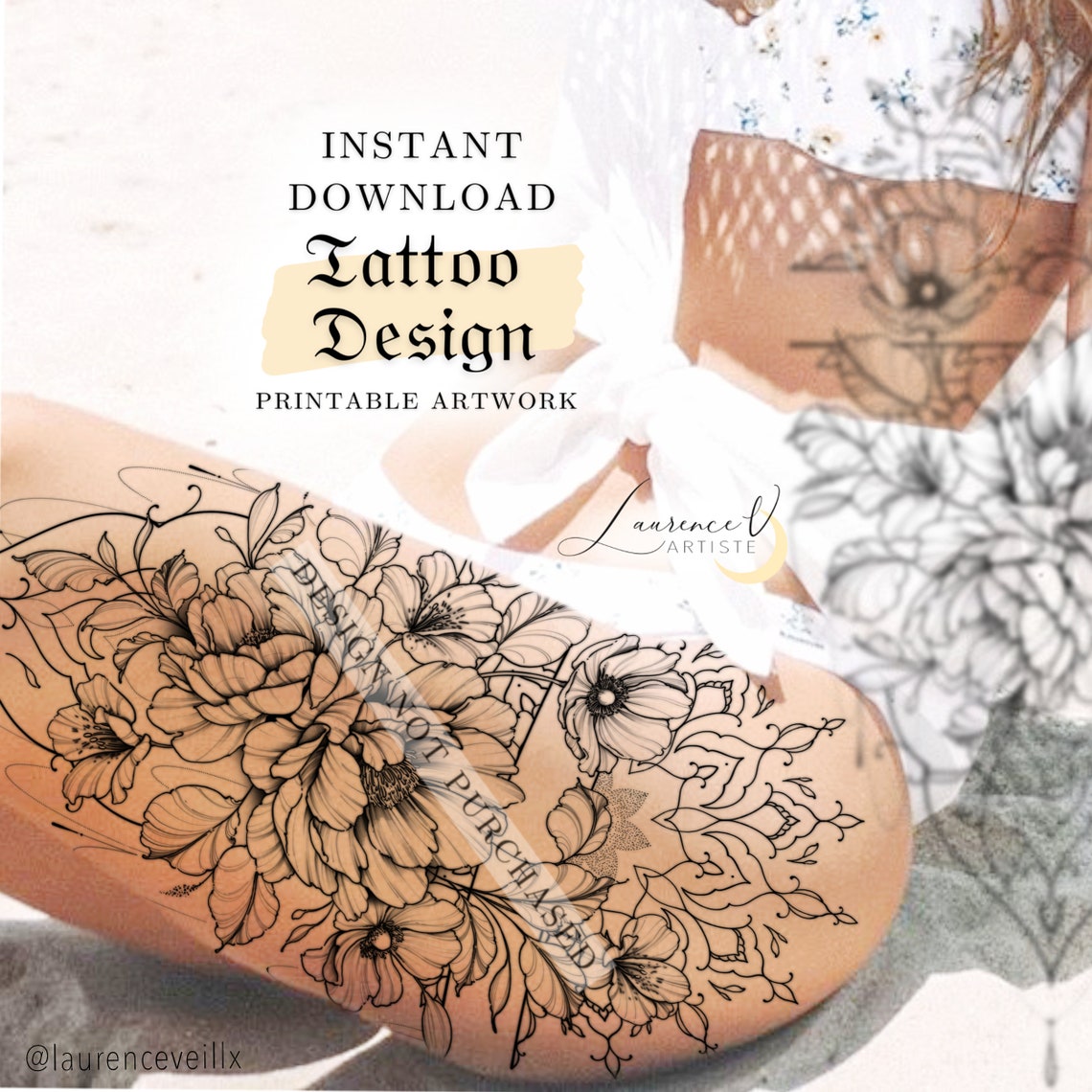 Printable Tattoo Design Instant Download Tattoo Design | Etsy