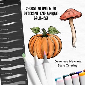 Alcohol Markers Procreate Brushes | Procreate Copic Brushes | Procreate ...