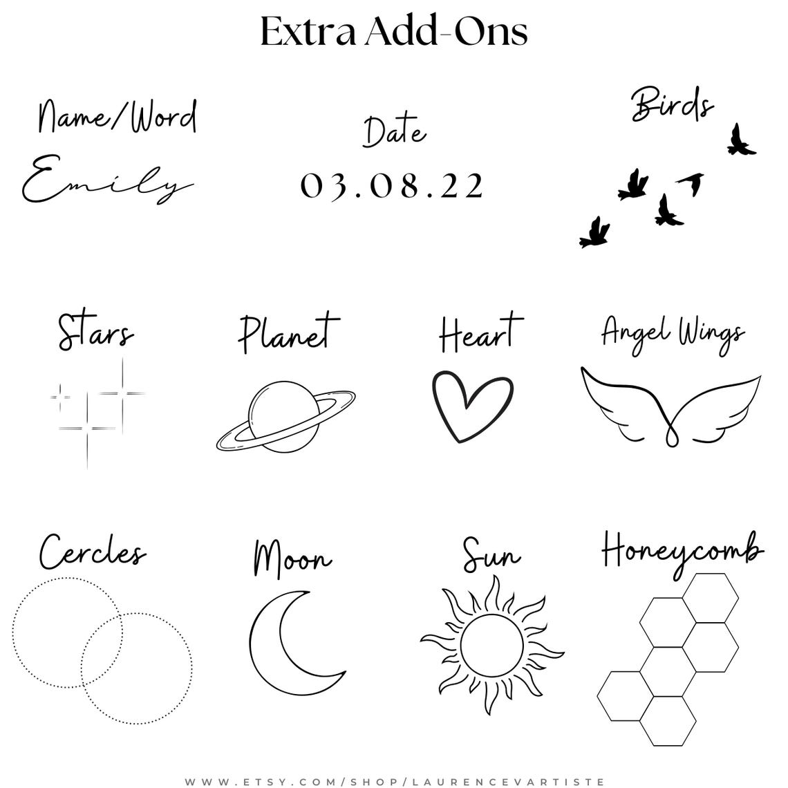 Custom Birth Flower Butterfly Bouquet | Line Art Tattoo | Personalized ...