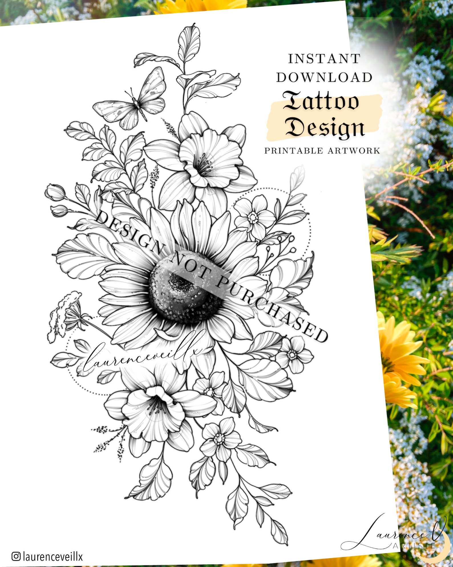 Printable Tattoo Design Instant Download Tattoo Design - Etsy