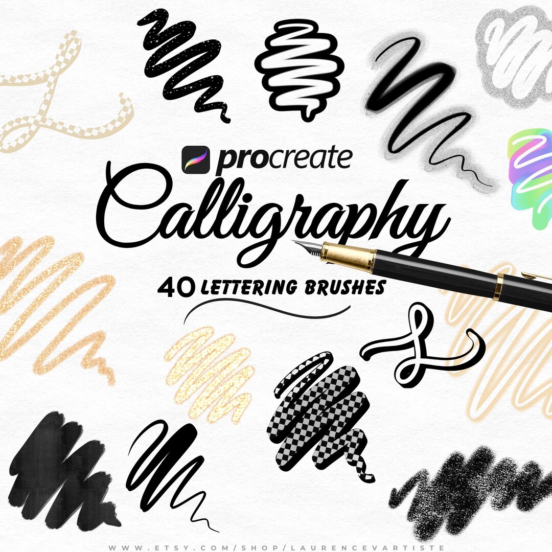 Procreate Lettering Brushes | Calligraphy Brushes | Procreate Font ...