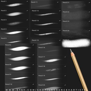 Procreate Brushes | Graphite Pencil Sketch Drawing Texture Linework ...