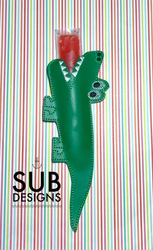 Alligator Freeze Pop Holder Popsicle in the Hoop Embroidery Design ...