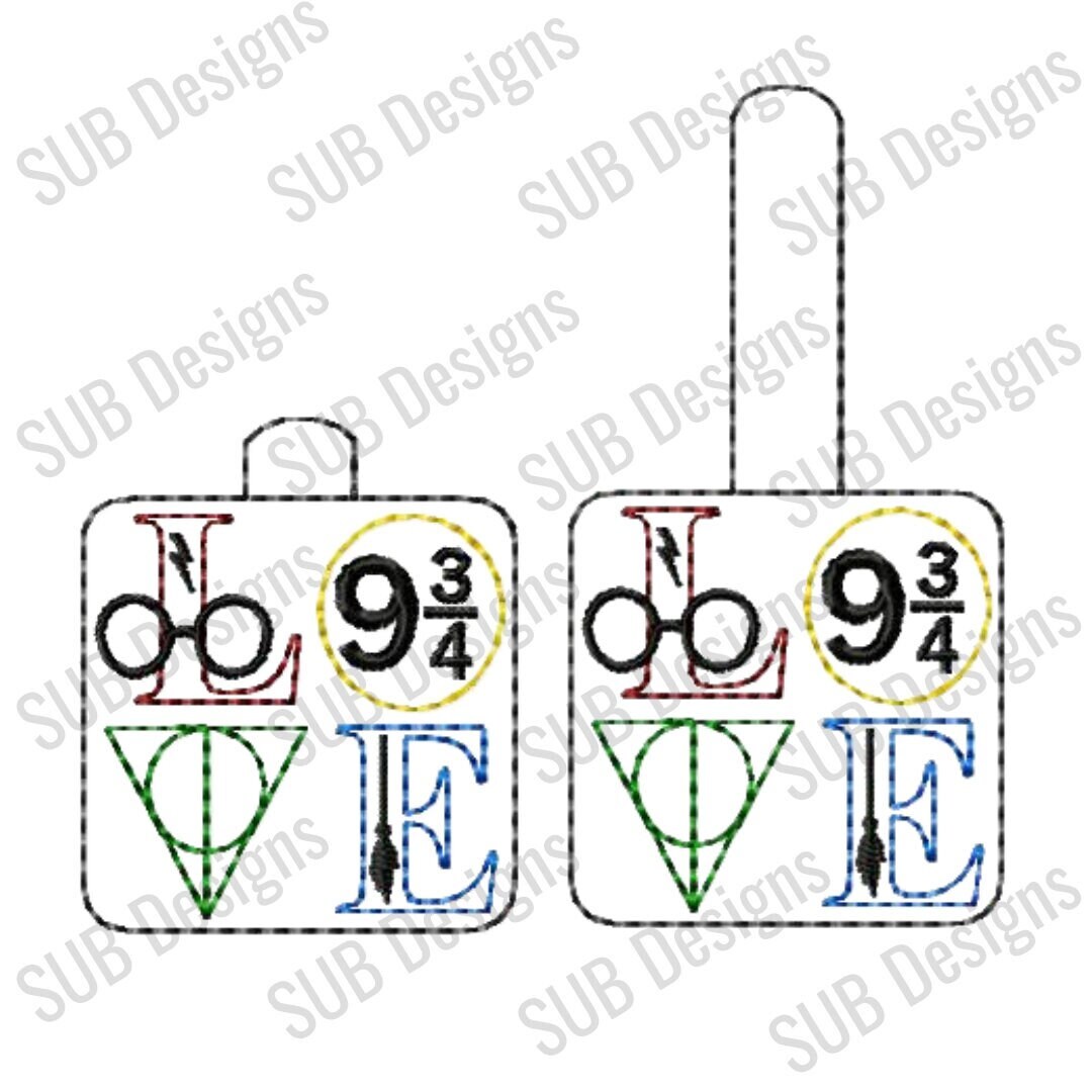 Wizard Love Snap Tab Design in the Hoop Embroidery Embroider - Etsy