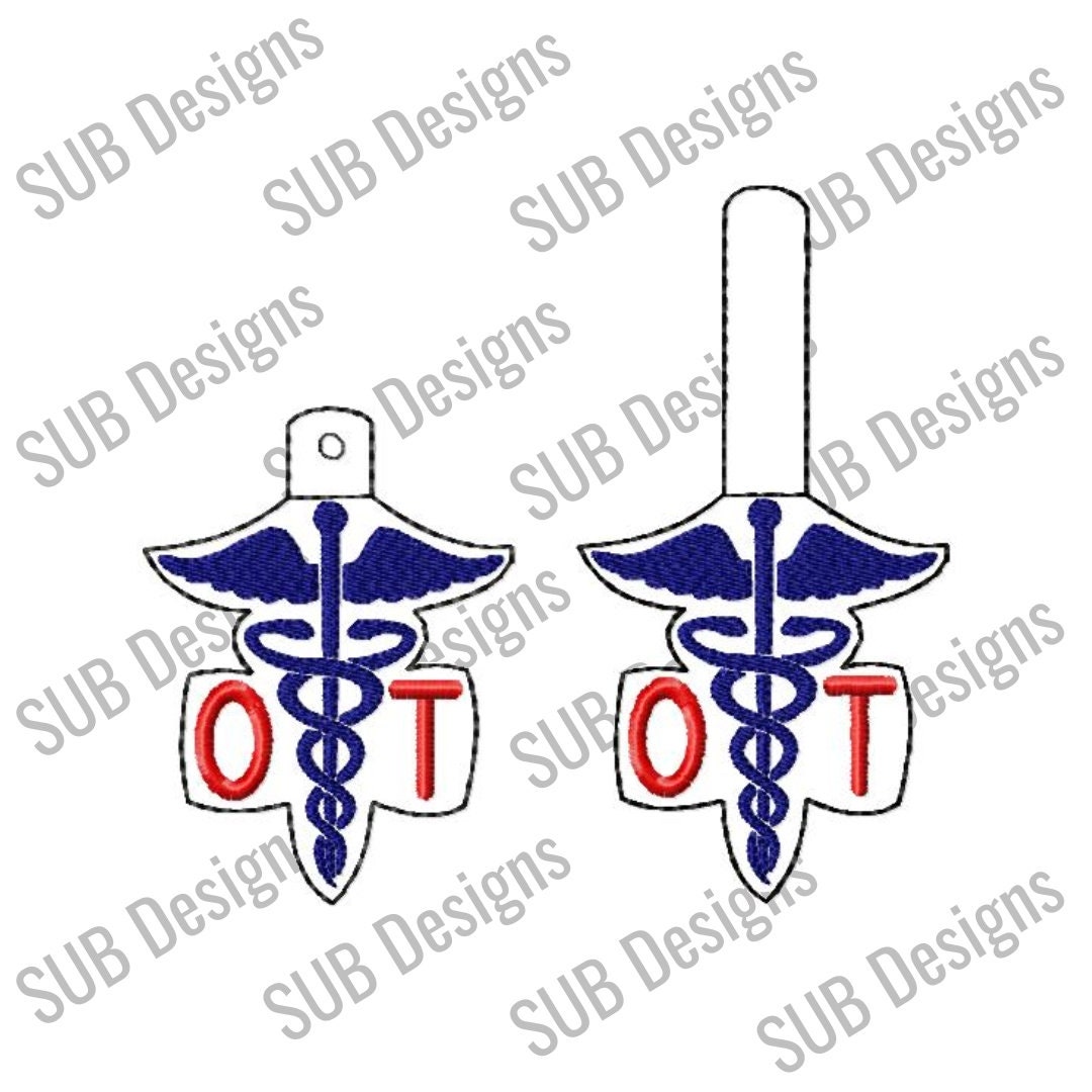 Occupational Therapist OT Medical Staff Snap Tab Design in the Hoop ...
