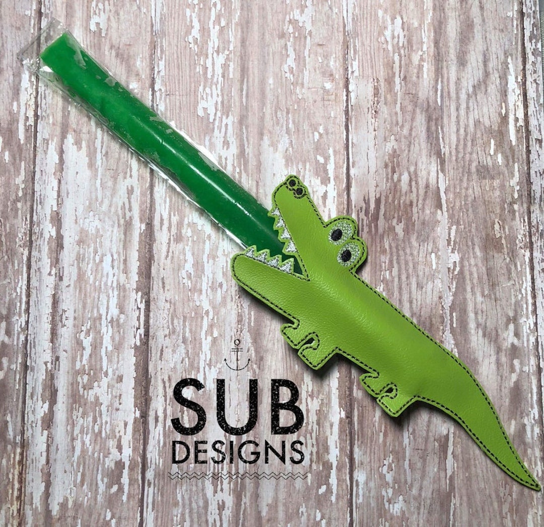 Alligator Freeze Pop Holder Popsicle in the Hoop Embroidery Design ...