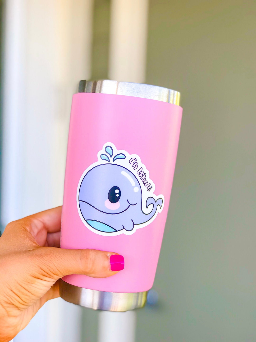 Whale Sticker | Kawaii Sticker | Beach | Ocean | Waterproof Sticker ...
