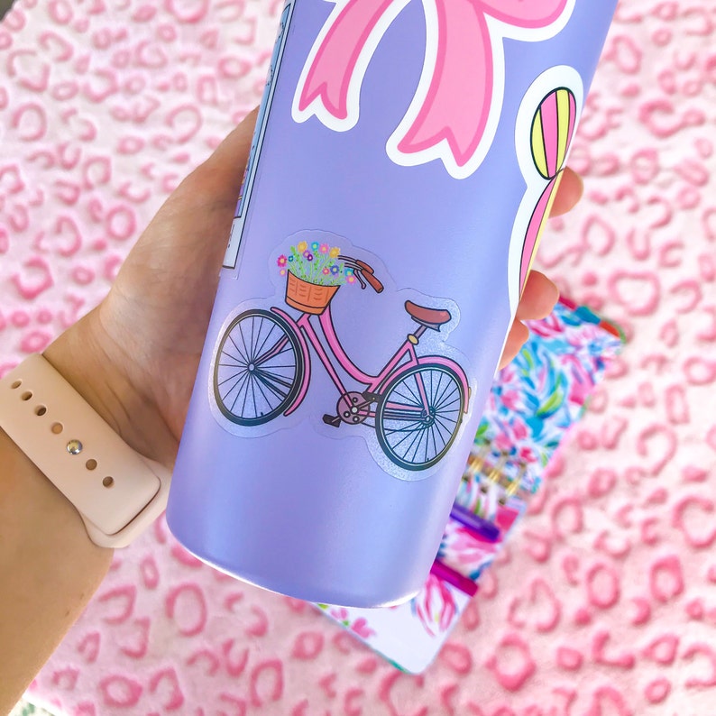 Bicycle Sticker Floral Sticker Clear Sticker Waterproof - Etsy