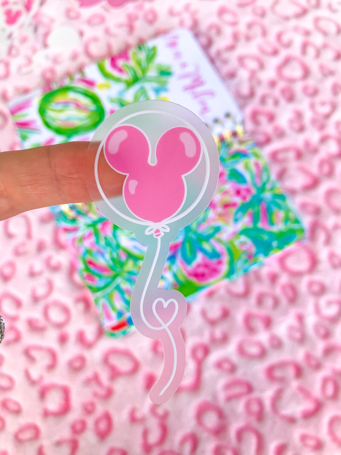 Mickey Balloon Sticker | Clear Sticker | Disney Sticker | Waterproof ...