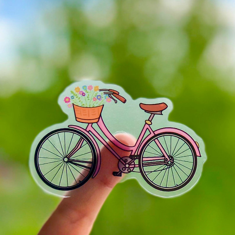 Bicycle Sticker Floral Sticker Clear Sticker Waterproof - Etsy