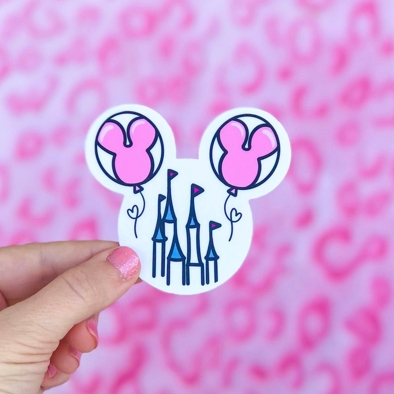 Disney Sticker Disney Castle Sticker Mickey Waterproof - Etsy