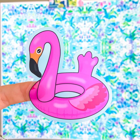 Flamingo Sticker Clear Sticker Cute Summer Sticker - Etsy