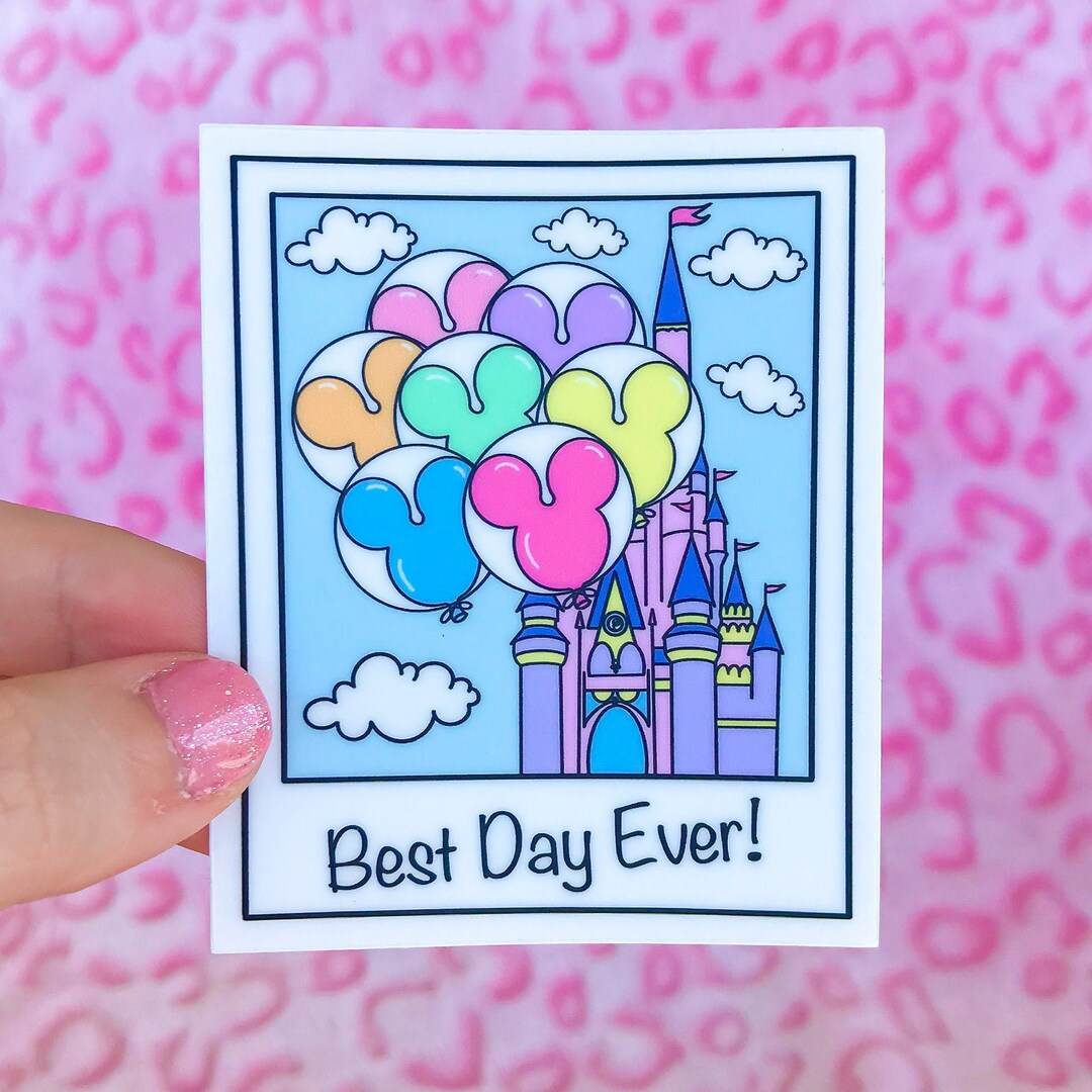 Disney Castle Sticker | Best Day Ever Sticker | Clear Sticker ...