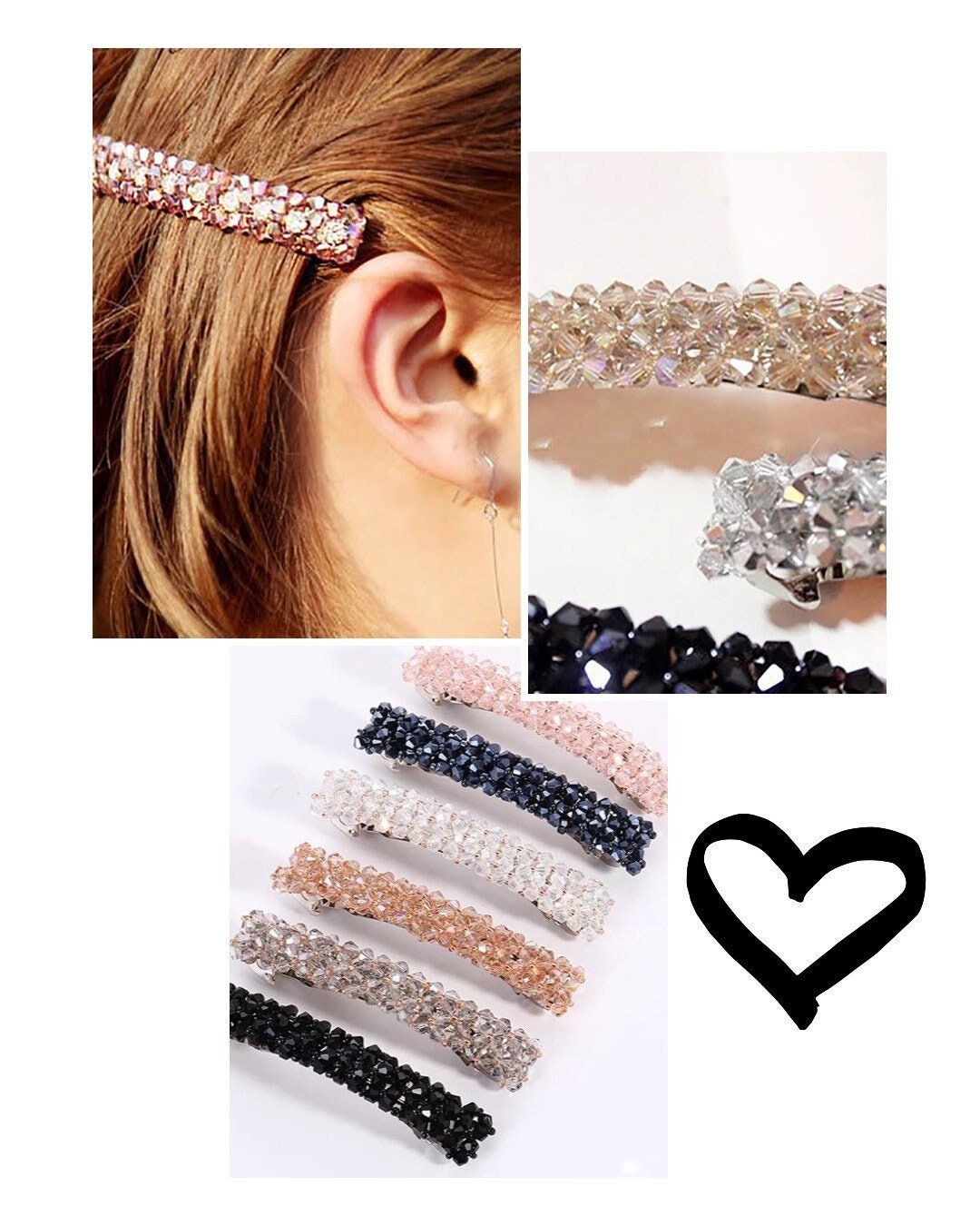 Sparkling Hair Barrette Barrettes Clips Hair Accessories - Etsy Canada