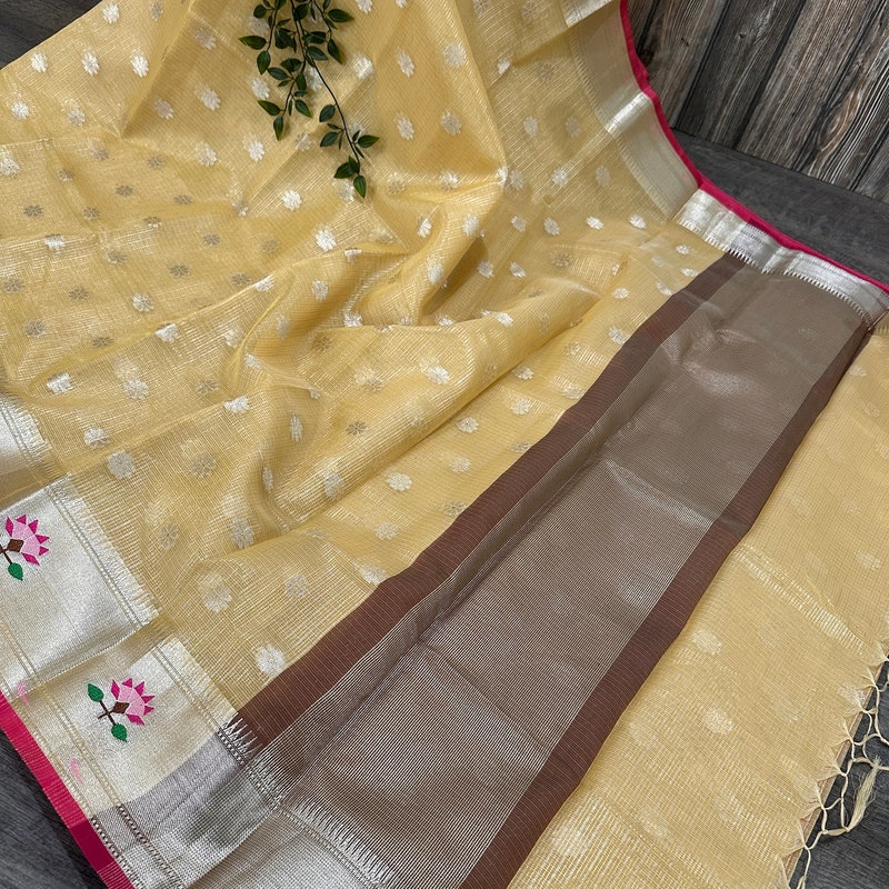 Tissue Zari Kota Saree - Etsy
