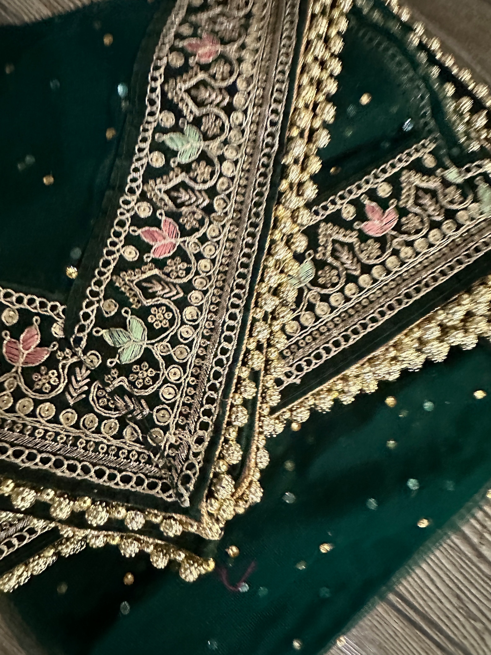 Bridal Dark Pine Green Net Dupatta /stole/wrap/free Shipping in US - Etsy