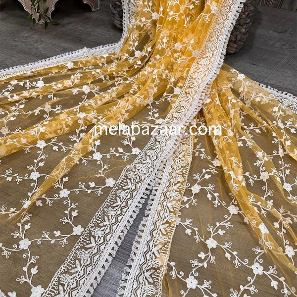 Yellow Dupatta - Etsy