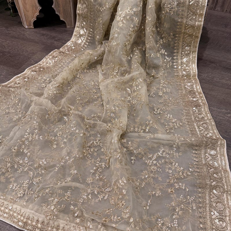 Ivory Indian Dupatta - Etsy