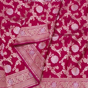 Pure Katan Silk Jangla Banarasi Saree / Free Shipping in US - Etsy