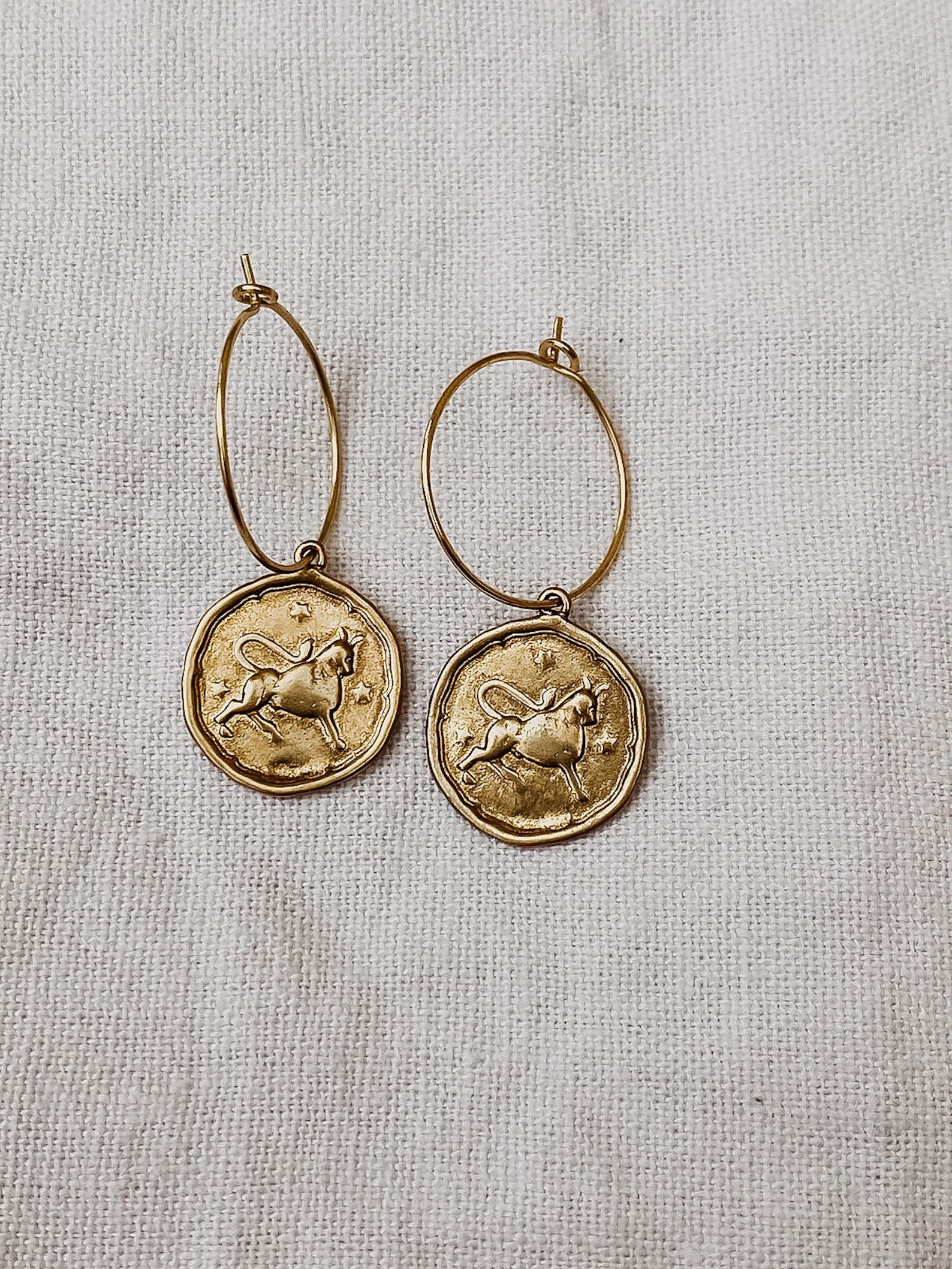 Taurus Star Sign Earrings I Individual Zodiac Present I the Bull I Boho ...