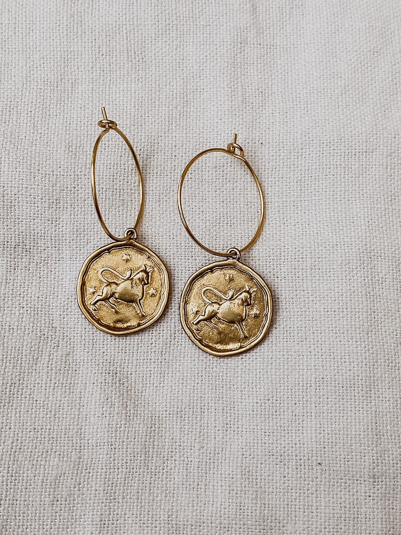 Taurus Star Sign Earrings I Individual Zodiac Present I the Bull I Boho ...