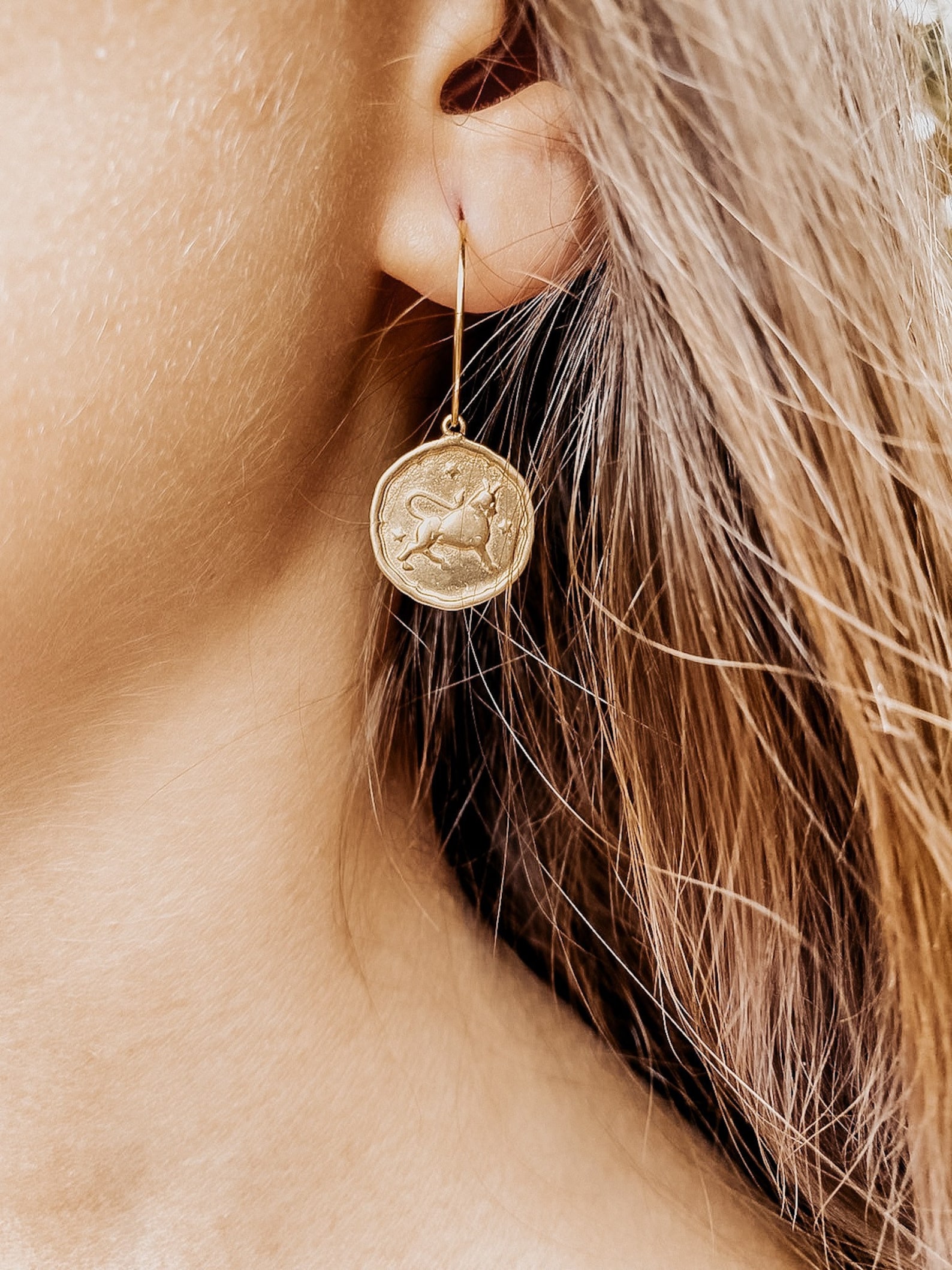Taurus Star Sign Earrings I Individual Zodiac Present I the Bull I Boho ...