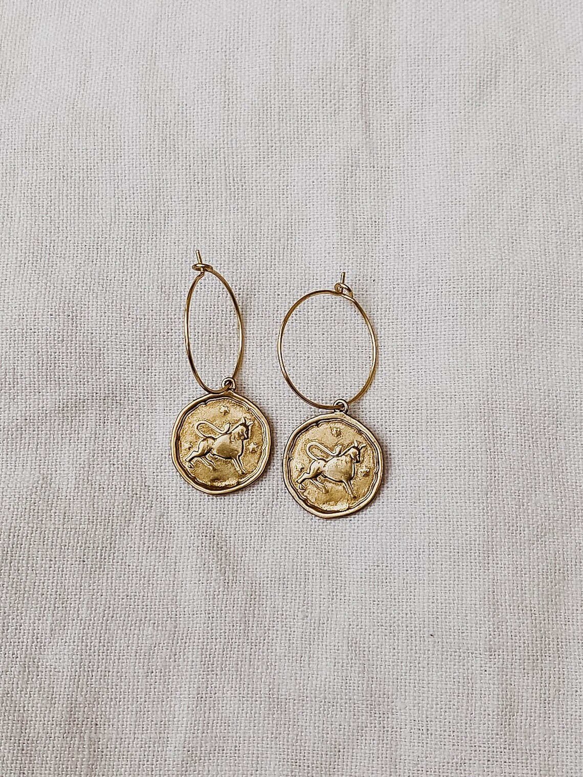 Taurus Star Sign Earrings I Individual Zodiac Present I the Bull I Boho ...