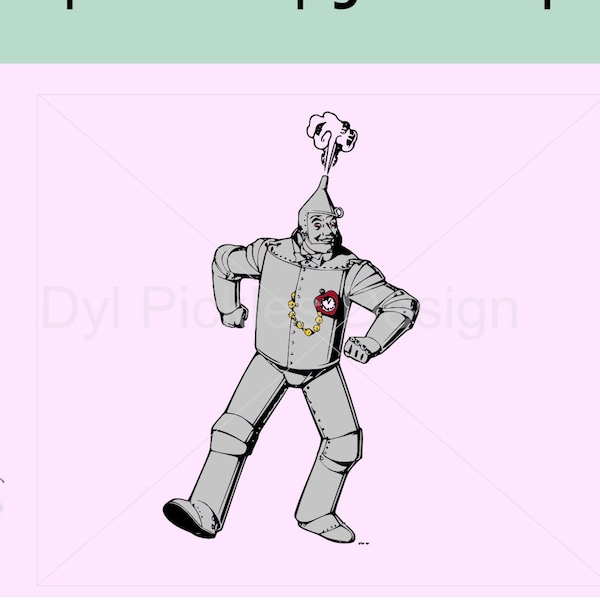 Wizard of Oz Tin Man Color Svg - Etsy