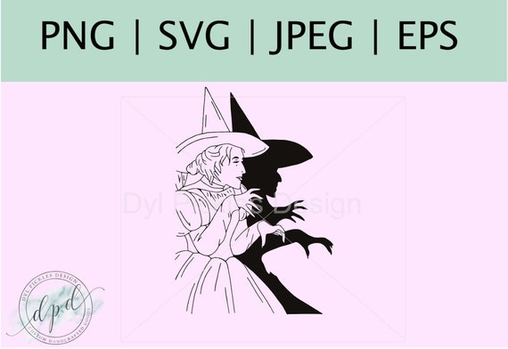 Wizard of Oz Wicked Witch Shadow Broadway Play Svg File - Etsy
