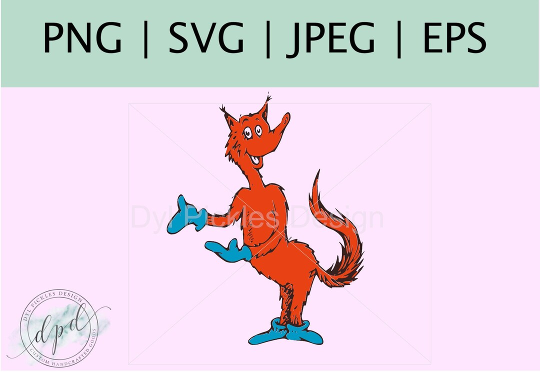 Fox in Socks SVG: Dr. Seuss Cut File for Cricut (digital Download) - Etsy