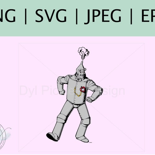 Tin Man Leaning in the Wizard of Oz Inspired SVG Digital - Etsy