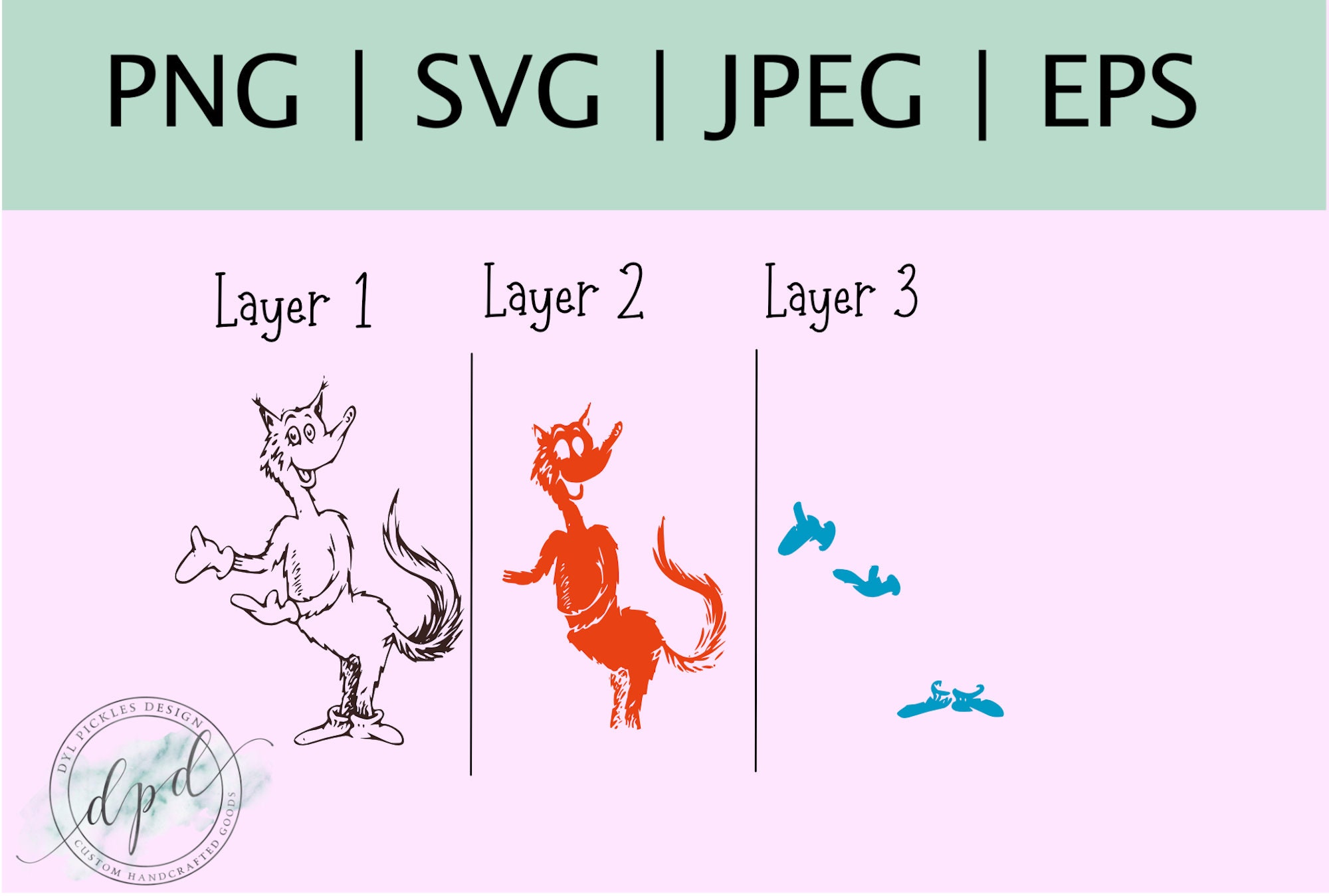 Fox in Socks SVG: Dr. Seuss Cut File for Cricut (digital Download) - Etsy