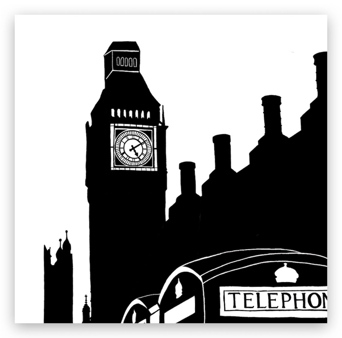 Big Ben London Rooftop Silhouette svg file | Etsy
