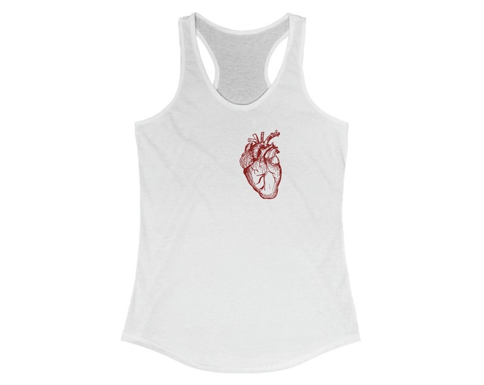 Anatomically Correct Heart Tank, Women's Ideal Racerback Tank ...