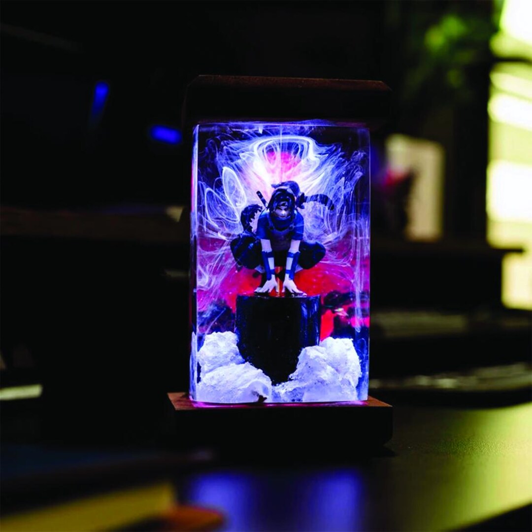 Itachi Resin Light Box – Naruto LED Anime Lamp, Uchiha Clan Decor ...