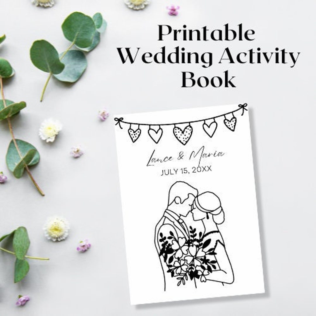 Wedding Activity Book for Kids: Coloring Pages & Games (printable) - Etsy