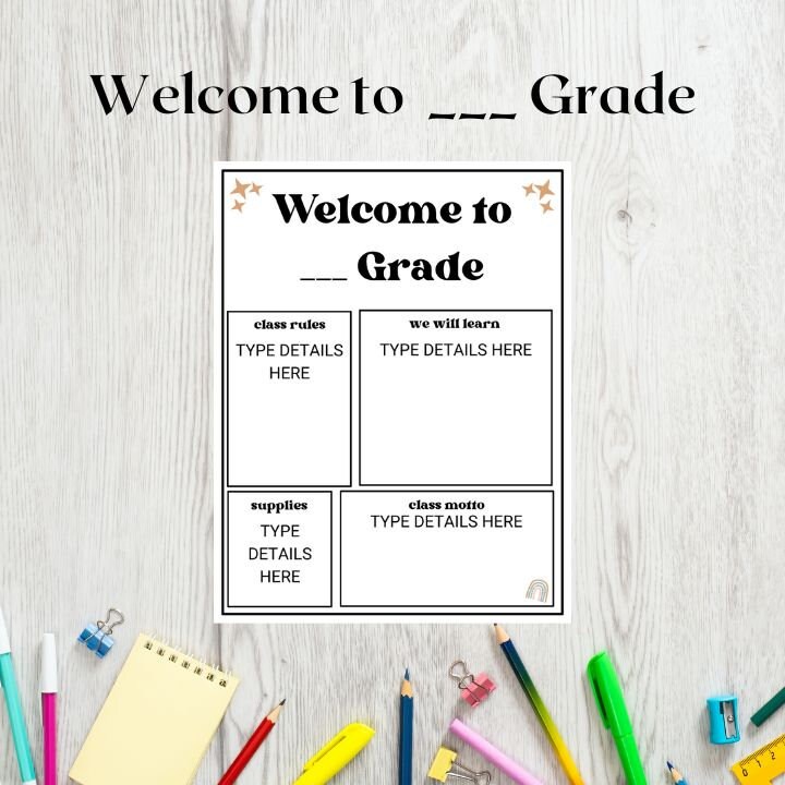 Customizable Meet the Teacher Template, Boho Rainbow Meet the Teacher ...
