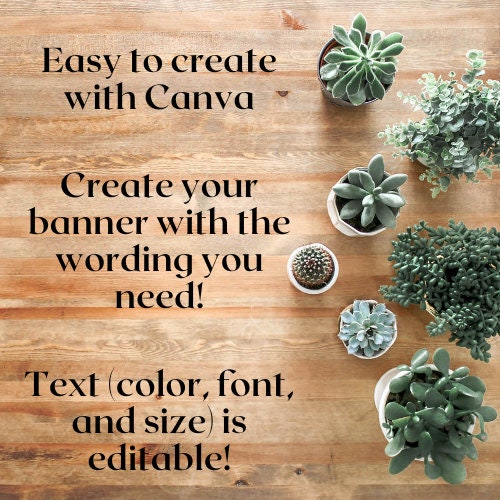 Editable Greenery Bunting, Printable Plant Banners, Eucalyptus DIY ...