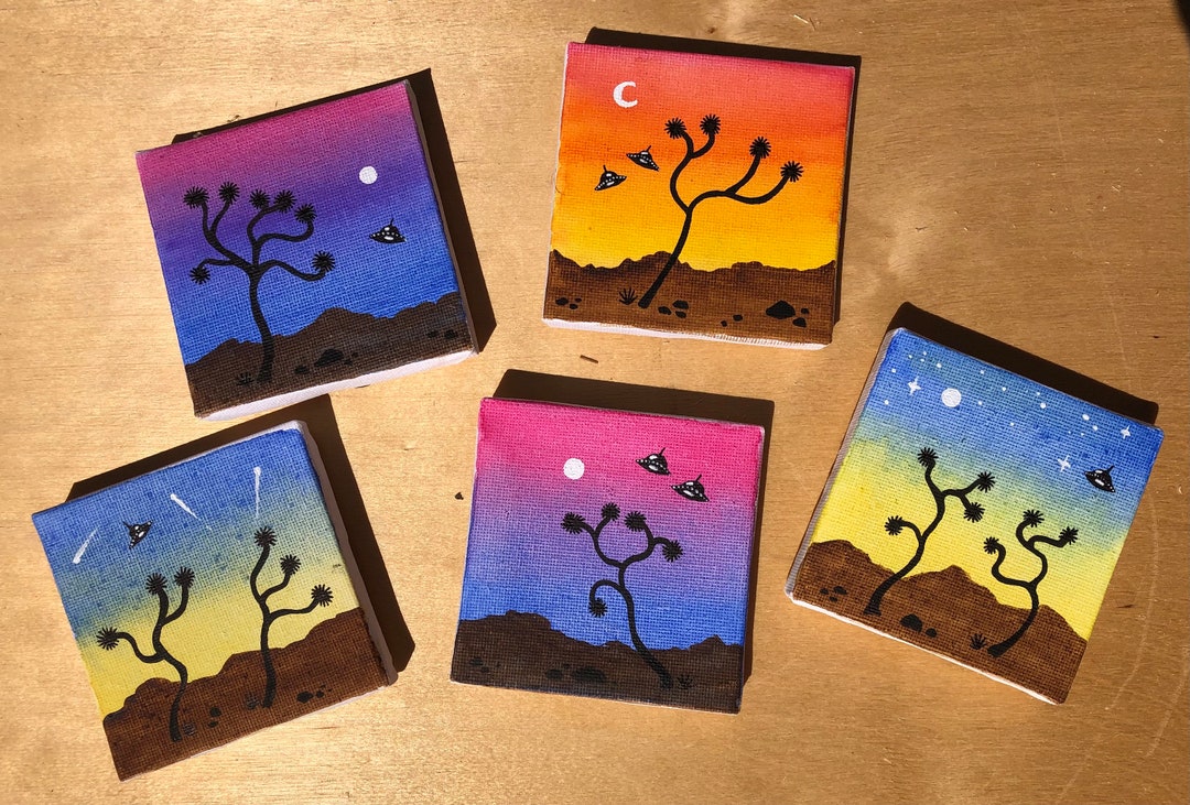 Joshua Tree Magnet. Original Canvas Art Magnet. Joshua Tree Souvenir ...