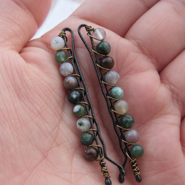 Beaded Hair Pins - Etsy